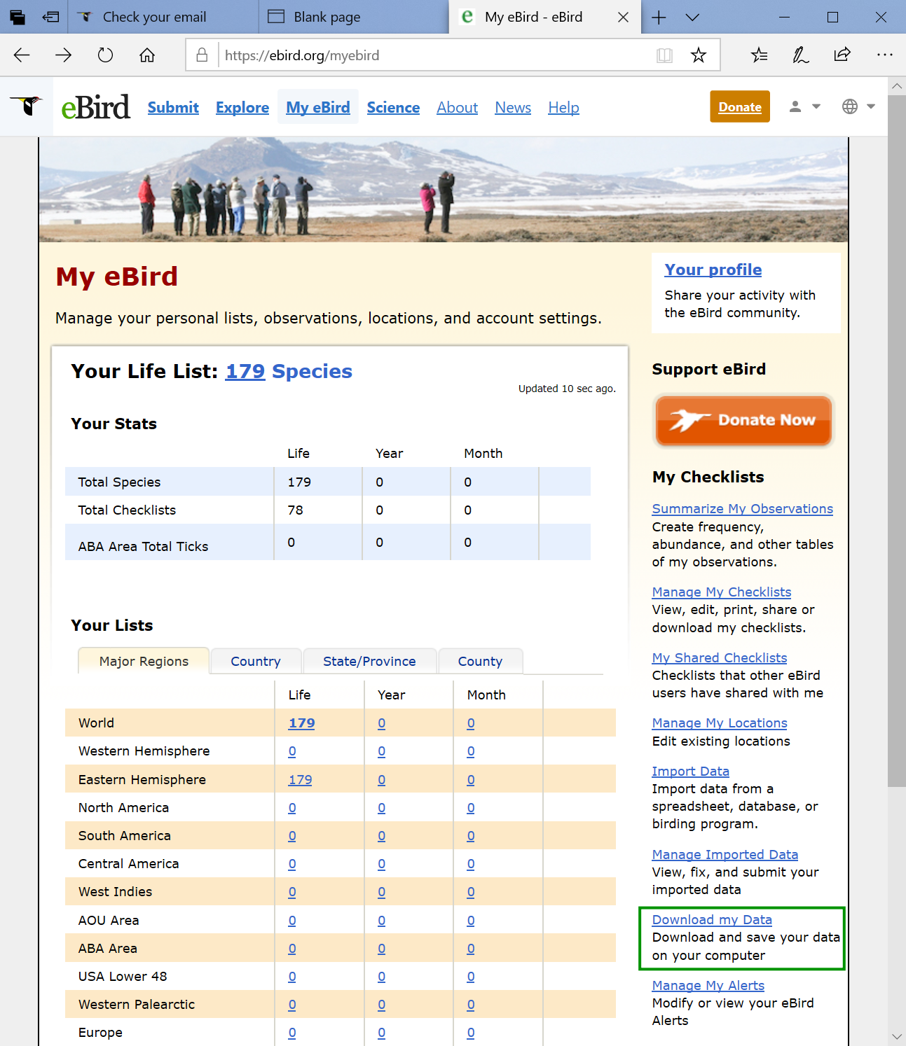 WR4 Help - Help - Interfacing with eBird